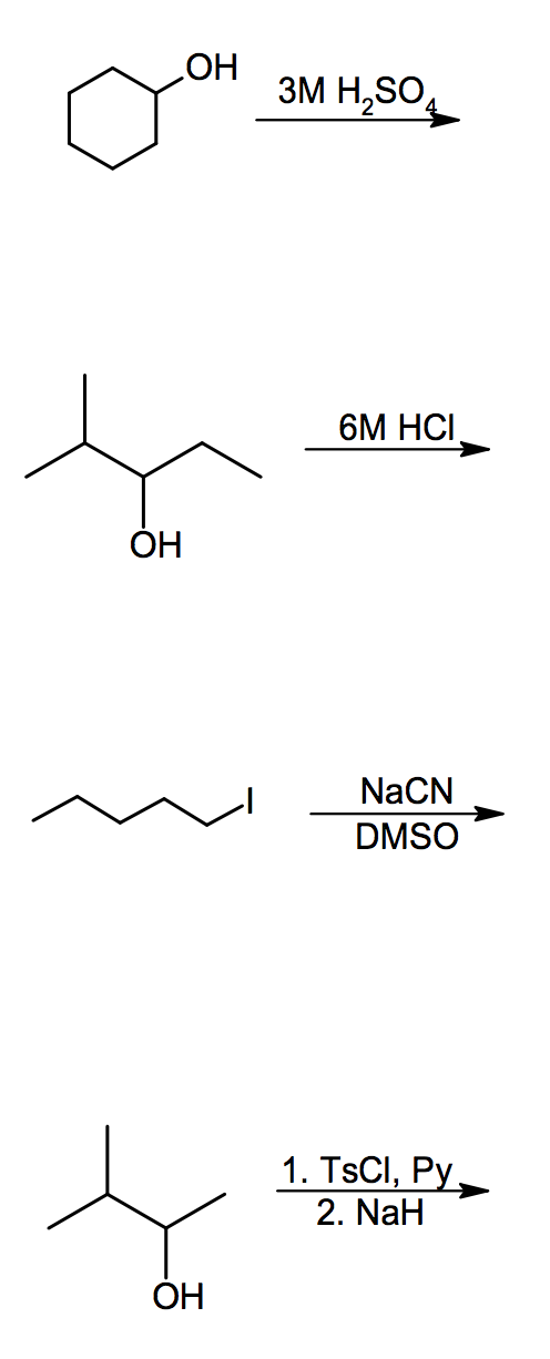 Solved For each reaction, provide the major product, | Chegg.com