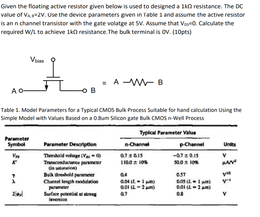 Solved Given the floating active resistor given below is | Chegg.com