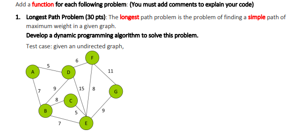 Solved Add a function for each following problem: (You must | Chegg.com