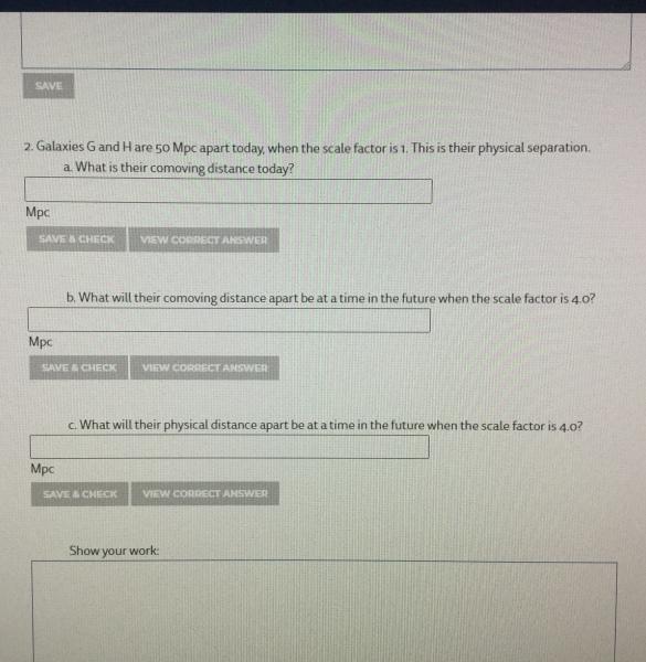 Solved X USING THE SCALE FACTOR Worked Example 1. Galaxies A | Chegg.com