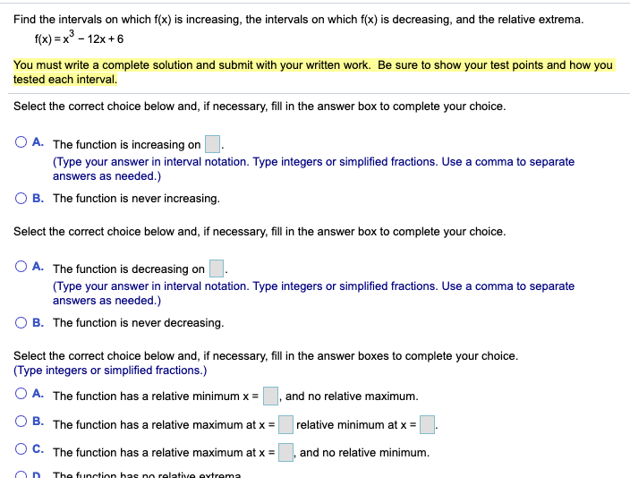 Solved Find the intervals on which f(x) is increasing, the | Chegg.com