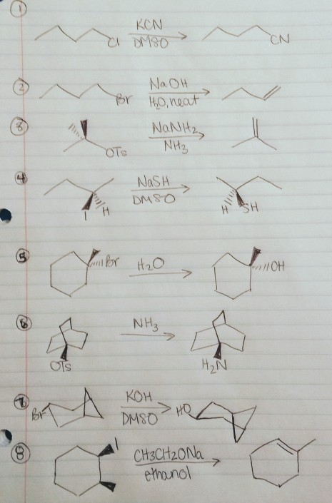 Solved Draw the arrow pushing mechanism for each reaction, | Chegg.com