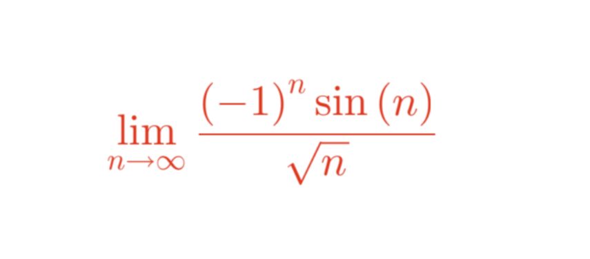 Solved limn→∞n(−1)nsin(n) | Chegg.com