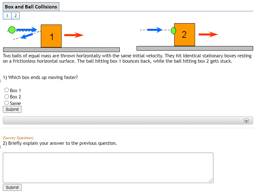 Solved Box and Ball Collisions 1 2 1 2 Two balls of equal | Chegg.com