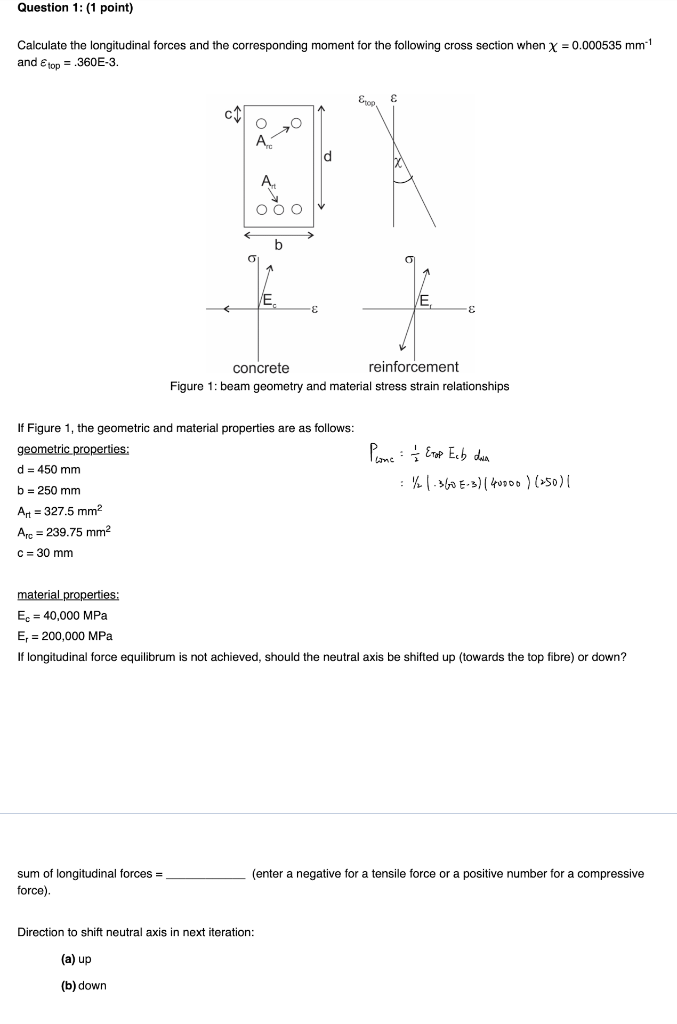Solved Calculate the longitudinal forces and the | Chegg.com