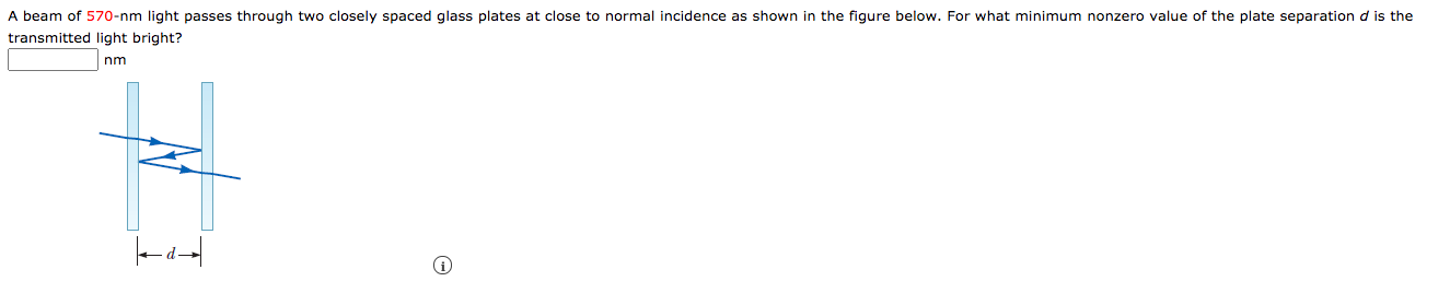 Solved A beam of 570-nm light passes through two closely | Chegg.com