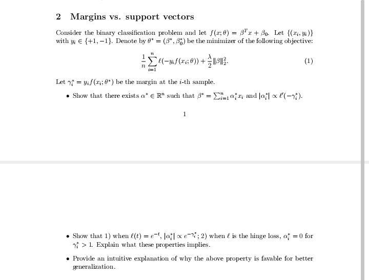 Consider the binary classification problem and let | Chegg.com