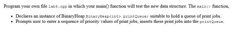 Answered Implement The Binaryheap Adt In A File Binaryheap