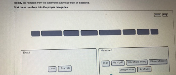 Solved Identify the numbers from the statements above as | Chegg.com