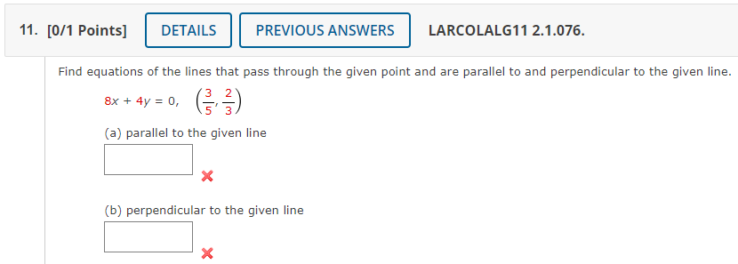 Solved Find equations of the lines that pass through the | Chegg.com