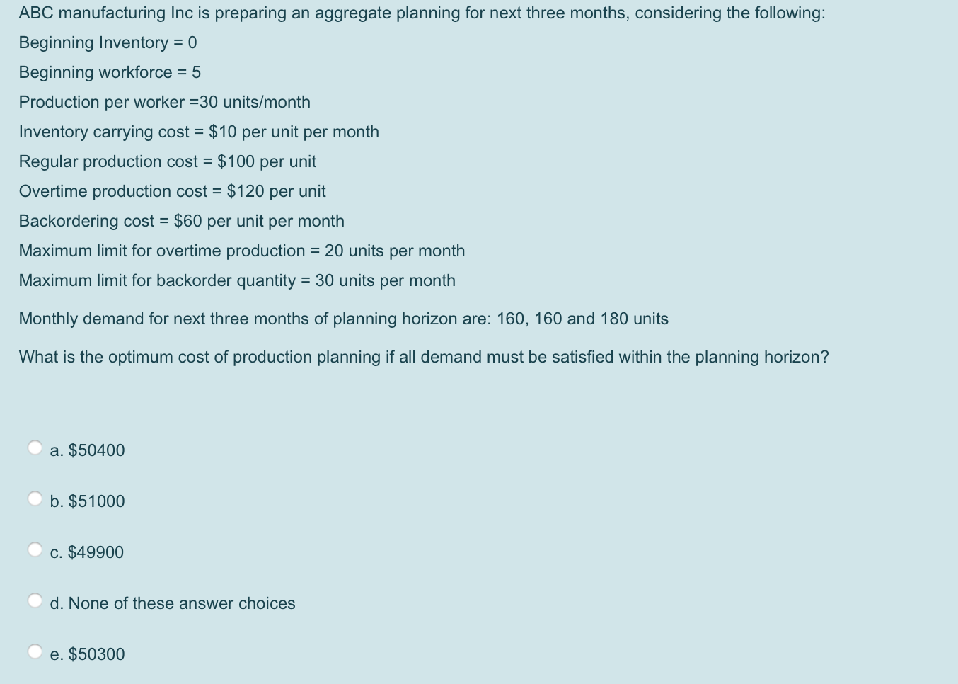 ABC manufacturing Inc is preparing an aggregate | Chegg.com