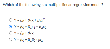 Solved Which of the following is a multiple linear | Chegg.com