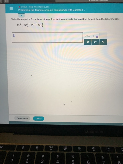 Solved O Atoms Ions And Molecules Predicting The Formula 4200