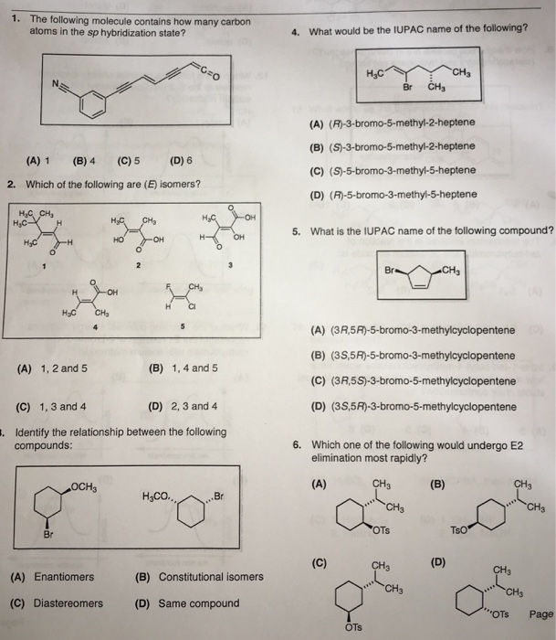 Solved The following molecule contains how many carbon atoms | Chegg.com