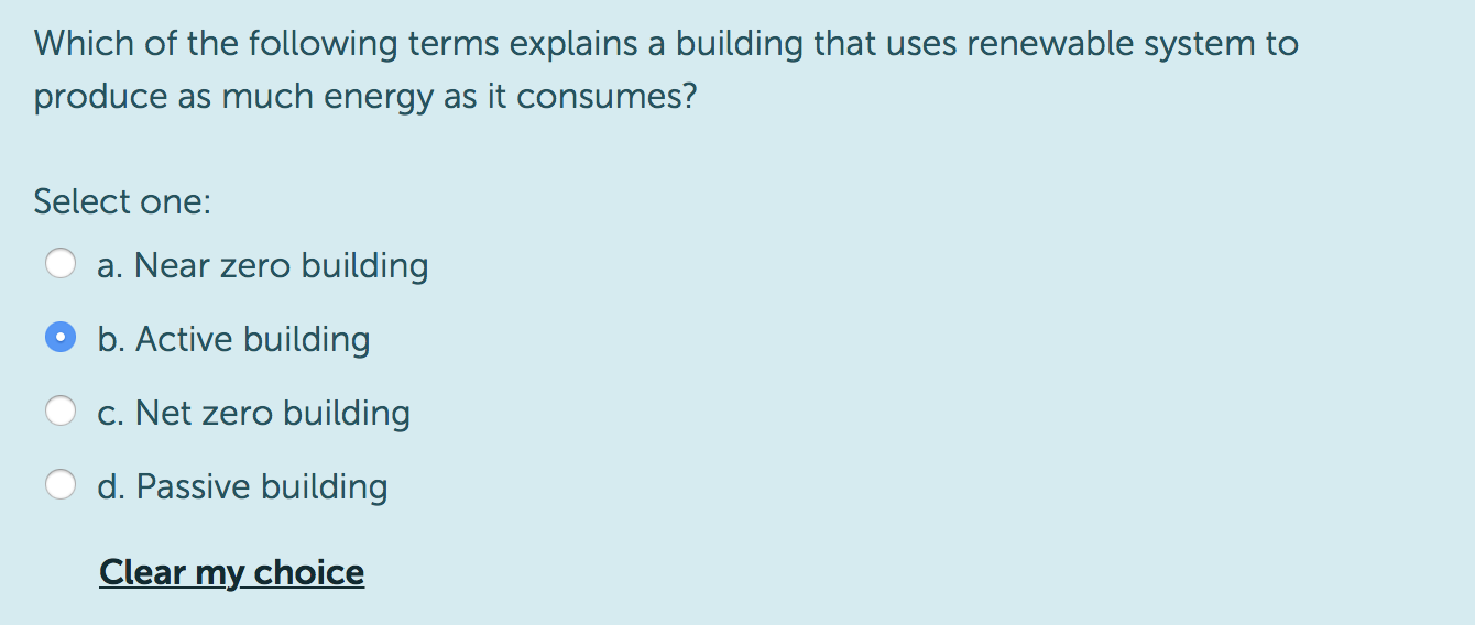 Solved Which of the following terms explains a building that | Chegg.com