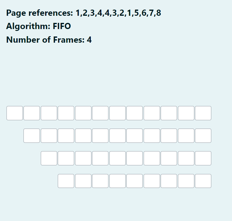 Solved Page references: 1,2,3,4,4,3,2,1,5,6,7,8 Algorithm: | Chegg.com