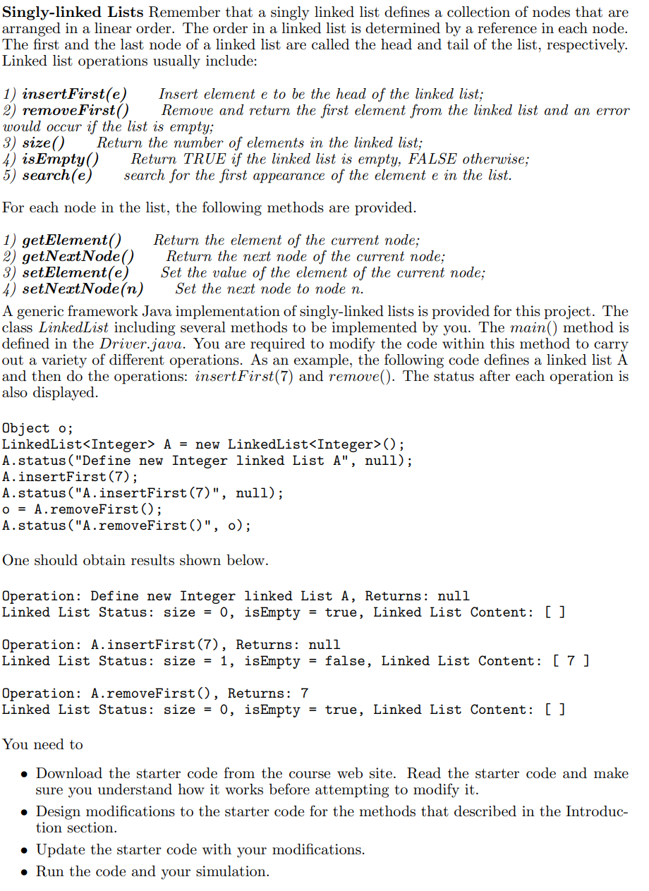 Solved Test your implementation with the following code | Chegg.com