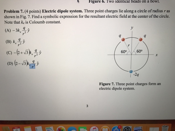 Solved Three point charges lie along a circle of radius r as | Chegg.com