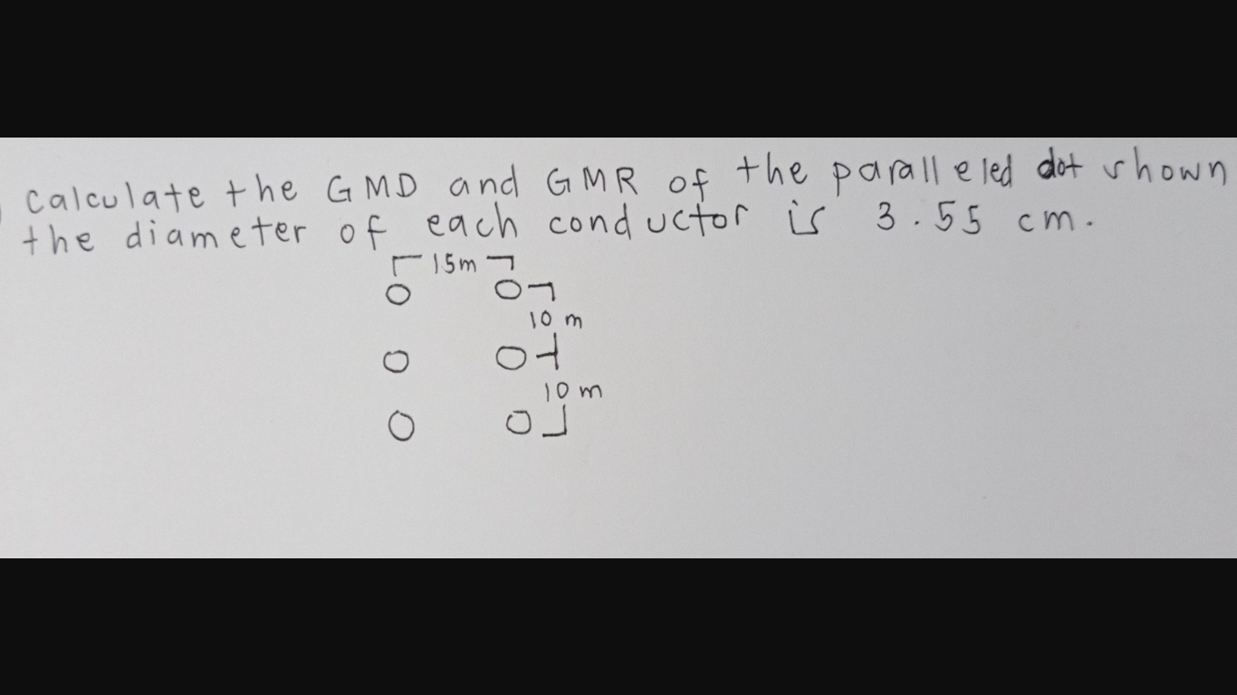 Solved calculate the GMD and GMR of the paralleled dot shown | Chegg.com