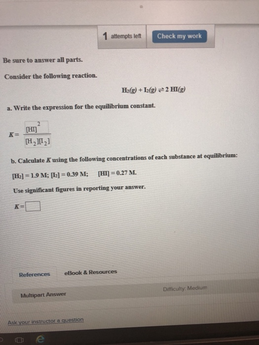 Solved 1 attempts left Check my work Be sure to answer all | Chegg.com