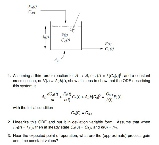 Solved EXERCISE NR. 3 Consider the process below. A control | Chegg.com