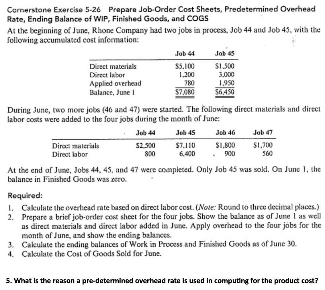 Solved JOB ORDER PROBLEMInstructions: kindly solve using | Chegg.com