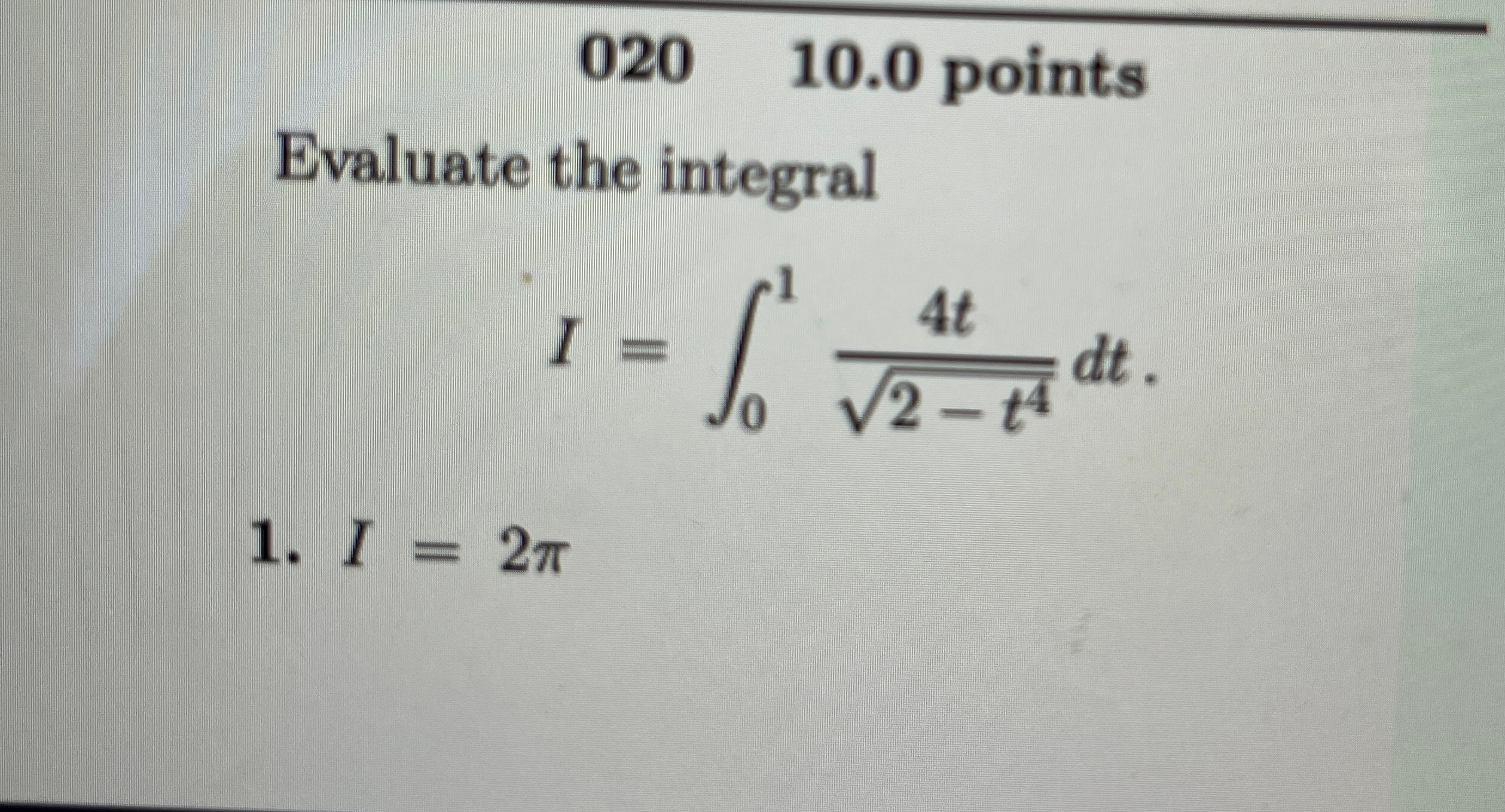 Solved I need help solving this integral please! | Chegg.com
