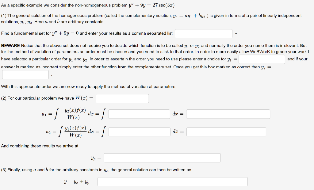 Solved As a specific example we consider the non-homogeneous | Chegg.com