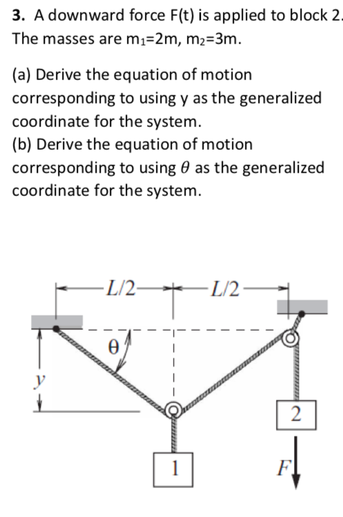 Solved DYNAMICS PROBLEM. . PLEASE USE EULER- LAGRANGIAN | Chegg.com