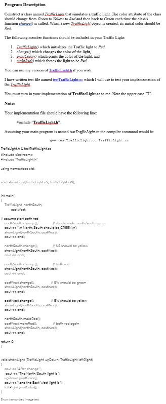 Solved Program Description Construct A Class Named Thalilish