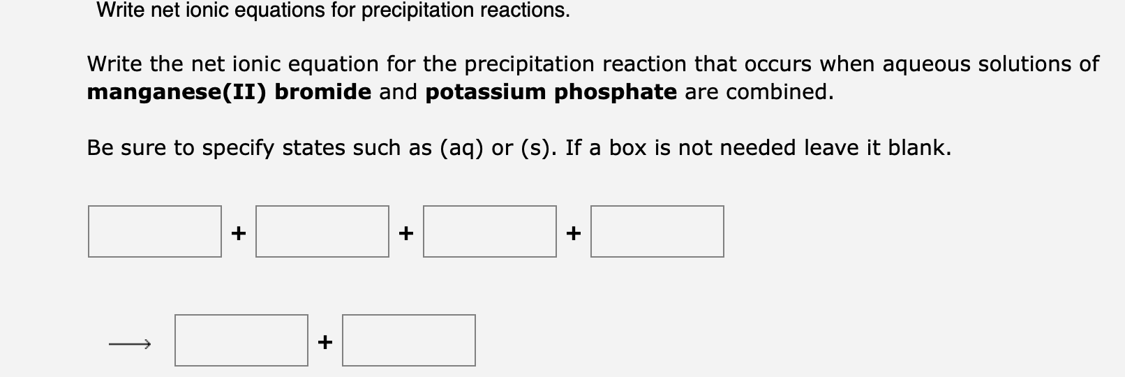 Solved Write net ionic equations for precipitation | Chegg.com