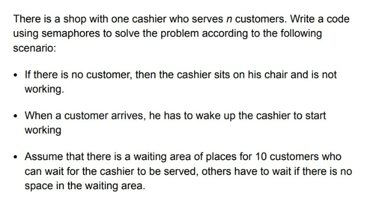 Solved There is a shop with one cashier who serves n | Chegg.com