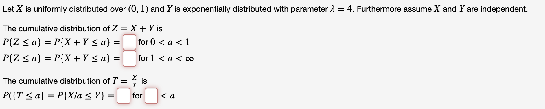 Solved Let X is uniformly distributed over (0,1) and Y is | Chegg.com
