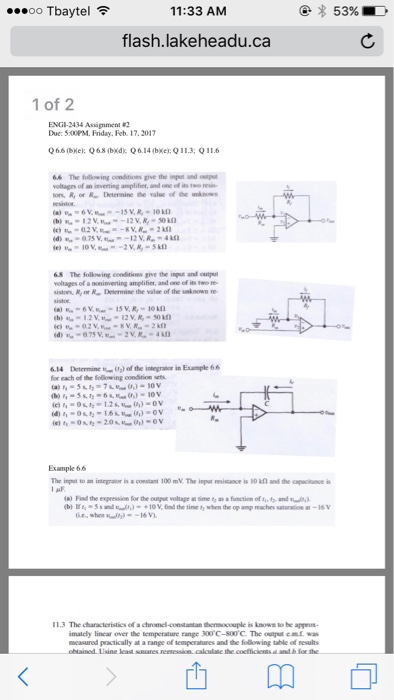 Solved The following conditions give the input and output | Chegg.com