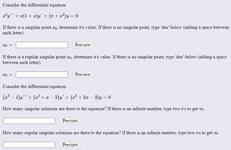 Solved Consider the differential equation z’y” + 2(1+)y' + | Chegg.com