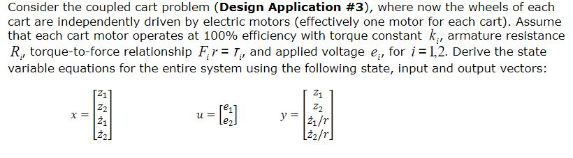 Solved Linear systems: Derive the state variable equations | Chegg.com