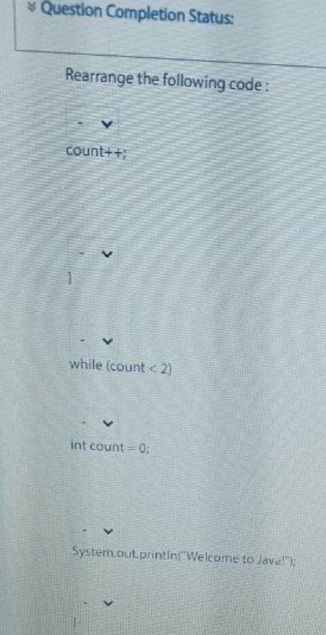 Solved Question Completion Status: Rearrange the following | Chegg.com