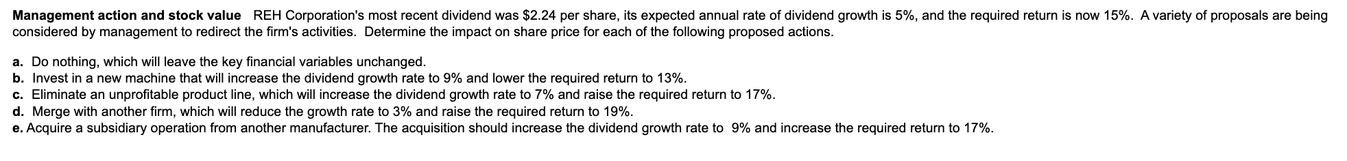 Solved considered by management to redirect the firm's | Chegg.com