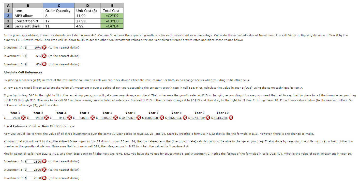 Solved Use the data on the spreadsheet to get the right | Chegg.com