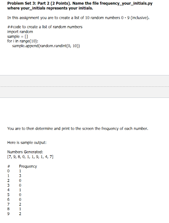 Solved Problem Set 3: Part 2 (2 Points). Name the file | Chegg.com