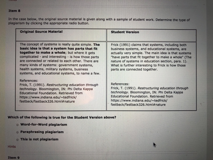 Solved Hints Item 6 In the case below, the original source | Chegg.com