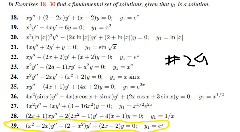 Solved In Exercises 18–30 find a fundamental set of | Chegg.com
