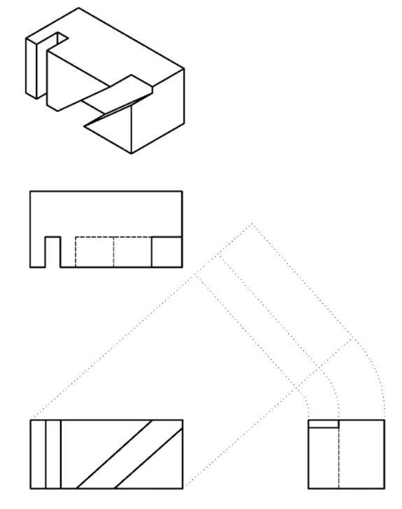 Solved Sketch in a complete auxiliary view in the space | Chegg.com