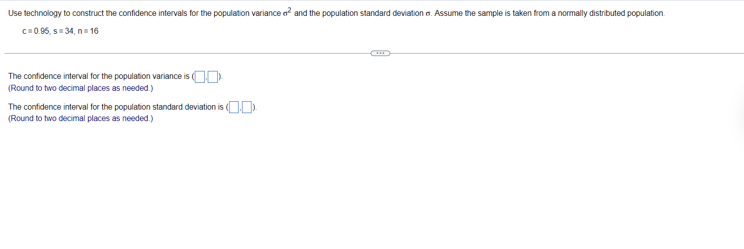Solved Use technology to construct the confidence intervals | Chegg.com