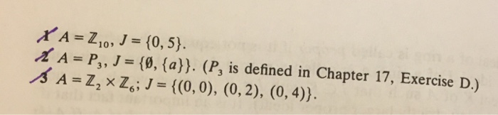 Solved Examples of Quotient Rings In each of the following, | Chegg.com