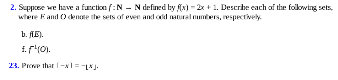 Solved 2. Suppose we have a function f: N - N defined by | Chegg.com