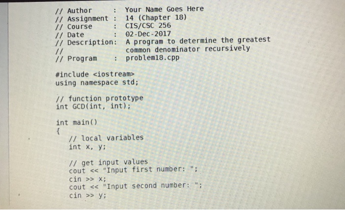 Solved The greatest common denominator (GCD) of two positive | Chegg.com