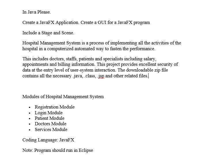 Solved In Java Please Create A Javafx Application Create A 7332