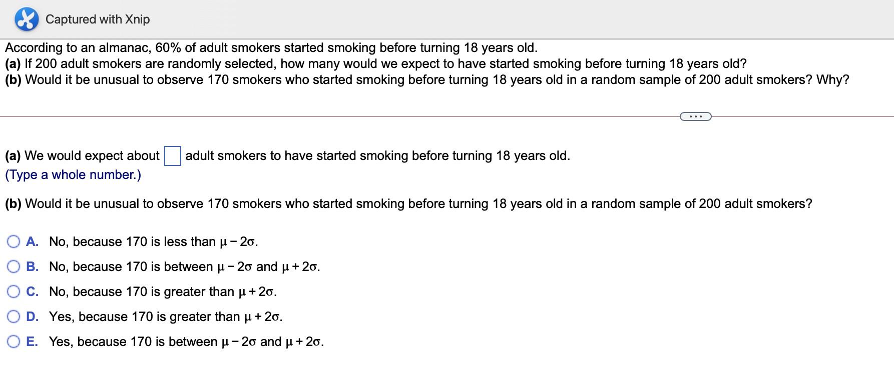 Solved Captured with Xnip According to an almanac, 60% of | Chegg.com