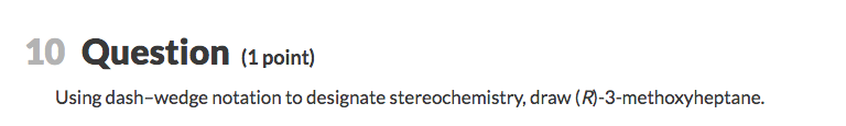 Solved 10 Question (1 point) Using dash-wedge notation to | Chegg.com